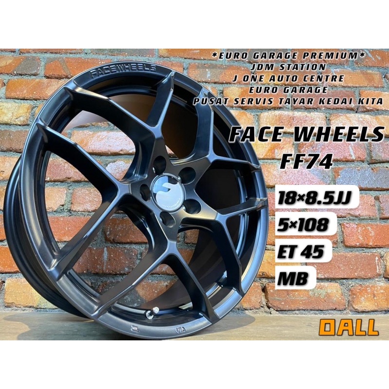 FACE WHEELS FF74 18INC PEUGEOT 3008 308 607 508 VOLVO V40 V60 XC60 FORD ...