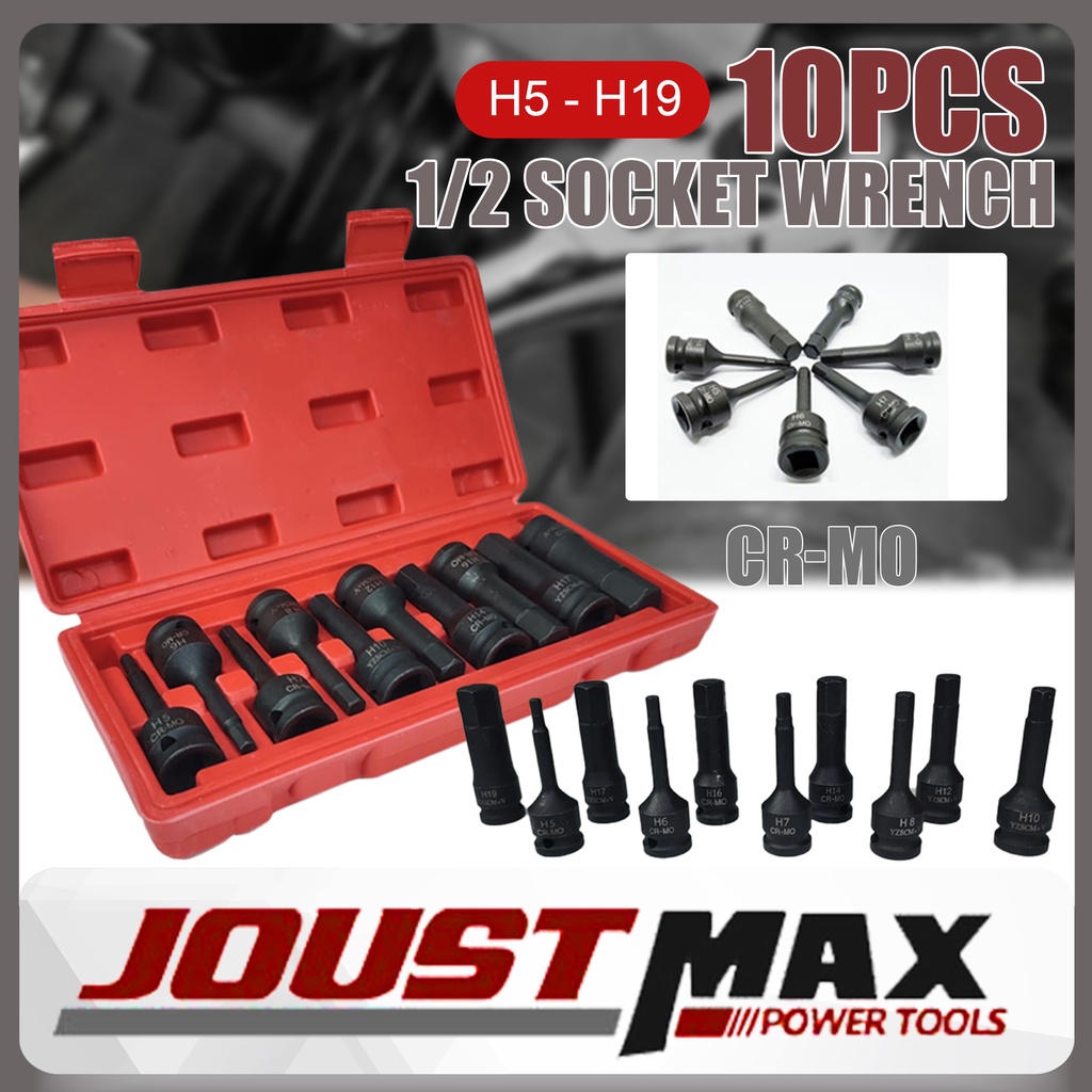 10Pcs 78mm Length Power Socket Set Screwdriver Driver Set Impact 1/2 ...