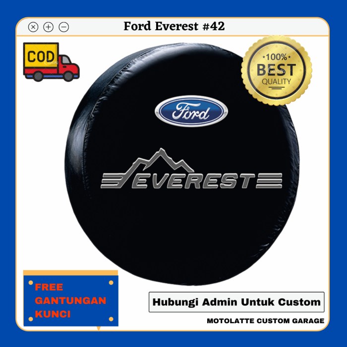 Tire cover/Ford Everest 42 Spare Tire cover - Synthetic Leather ...