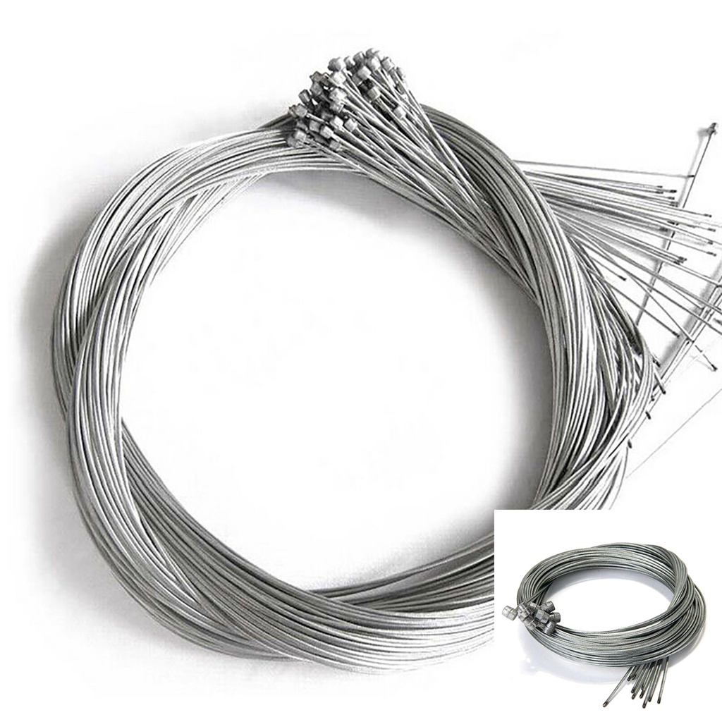 10Pcs 2m Bike Bicycle Brake Inner Wire Gear Shift Cable Line Stainless ...