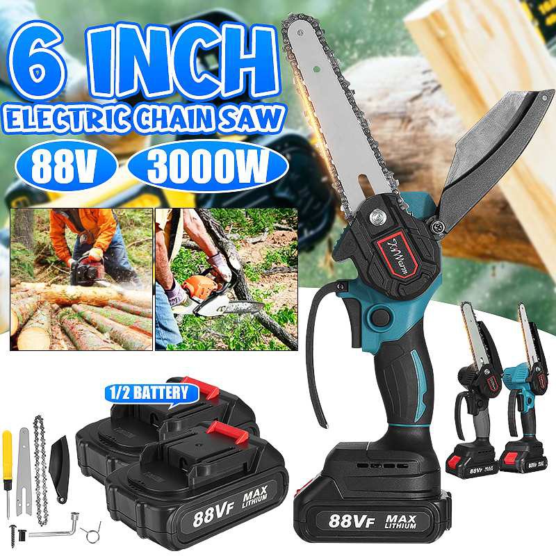 6inch 88v Rechargeable Cordless Electric Chain Saw Household Mini One ...