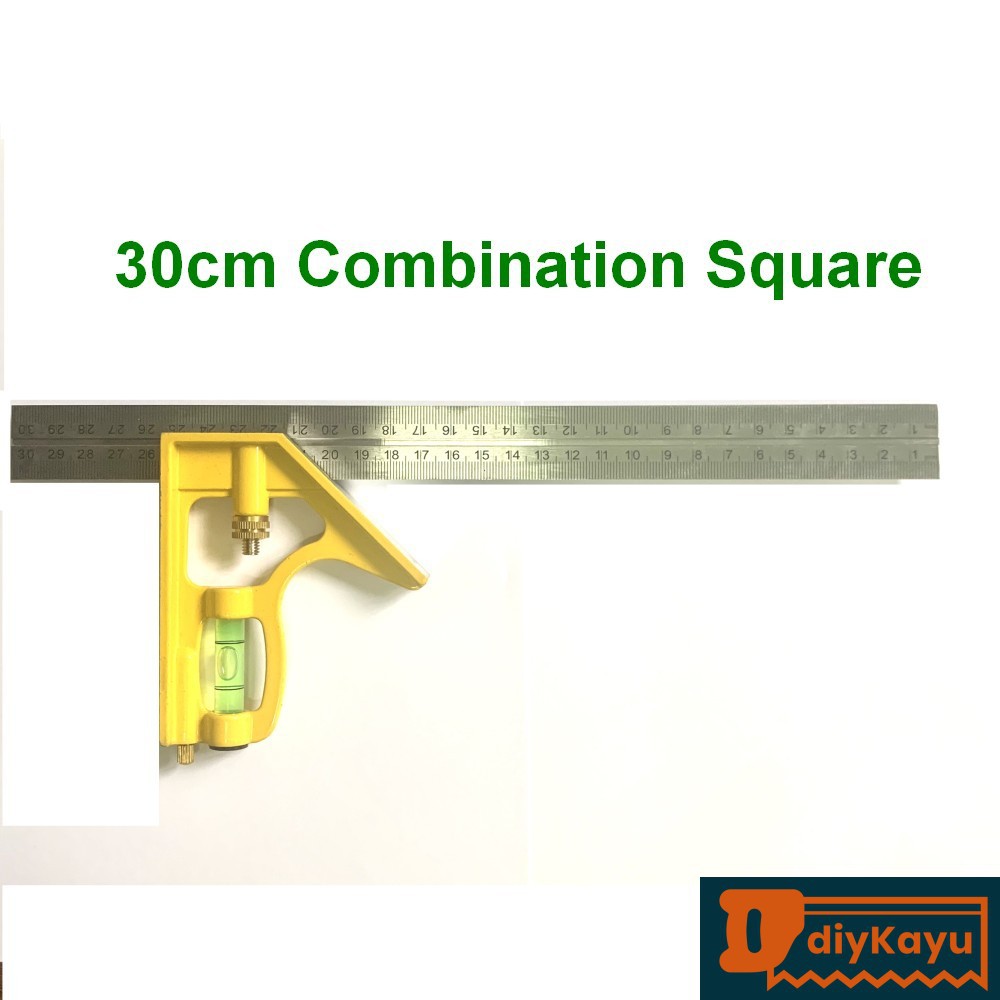30cm Combination Try Square Set Right Angle Ruler Pembaris | Shopee ...