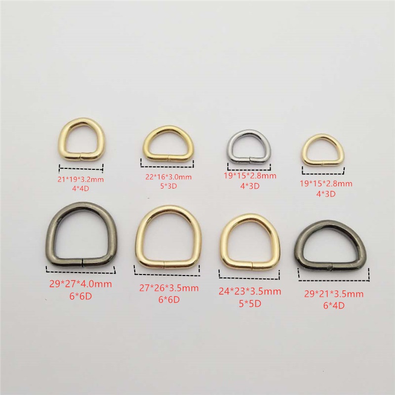 READY STOCK D-Ring for DIY Bag Accessories Light Gold and Metal Black ...