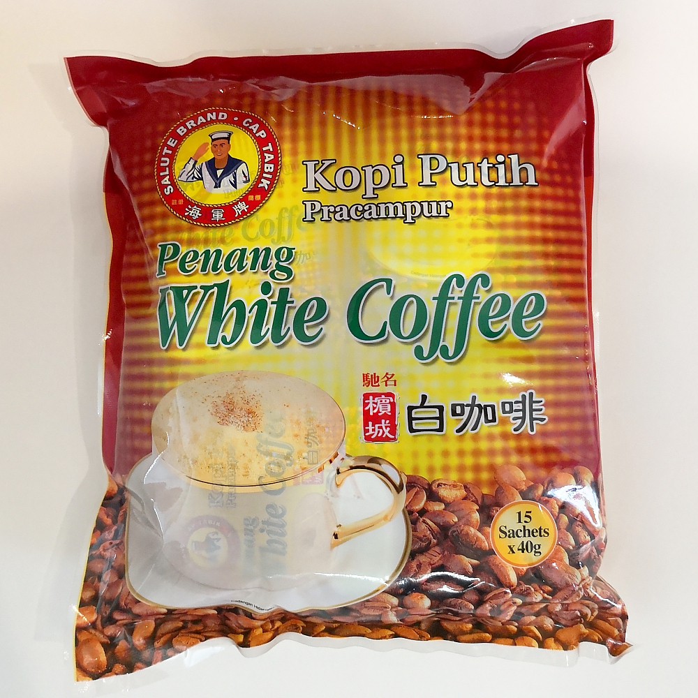 CAP TABIK SALUTE Kopi Putih Penang White Coffee 3-in-1 (15 Sachets) By ...