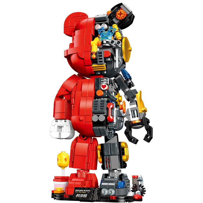 Semi-Mechanical Violent Bear Bear Block Building Blocks 3D Bear Model ...