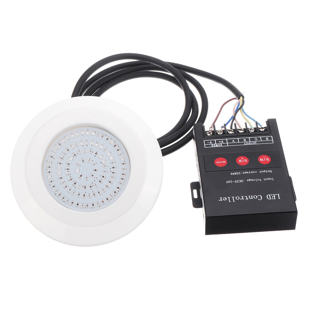 12V IP68 Waterproof 108 LED Swimming Pool Light RGB White Warm White RGB Submersible Light ...