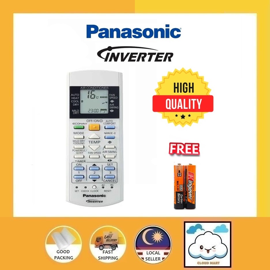 💥QUALITY💥 PANASONIC Aircond Remote Control Inverter Air Conditional ...