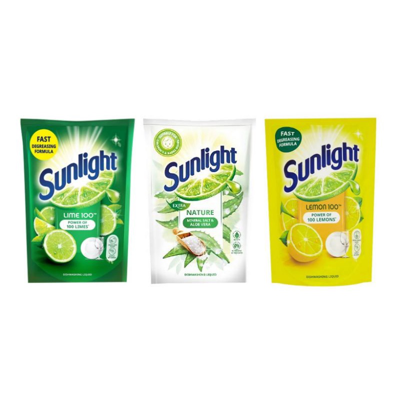 Sunlight Dishwash Liquid Refill 700ml Extra Nature Lime Lemon | Shopee ...