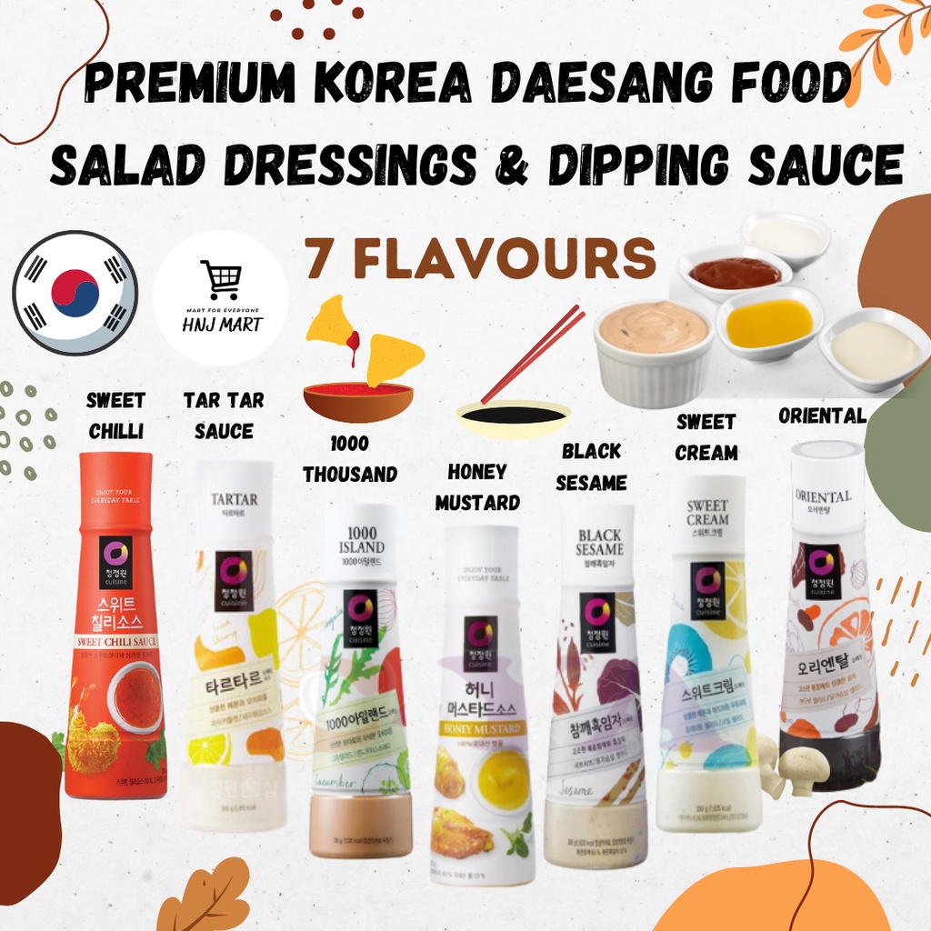 Premium Korea Daesang Food Salad Dressings & Dipping Sauce 7 Flavours ...