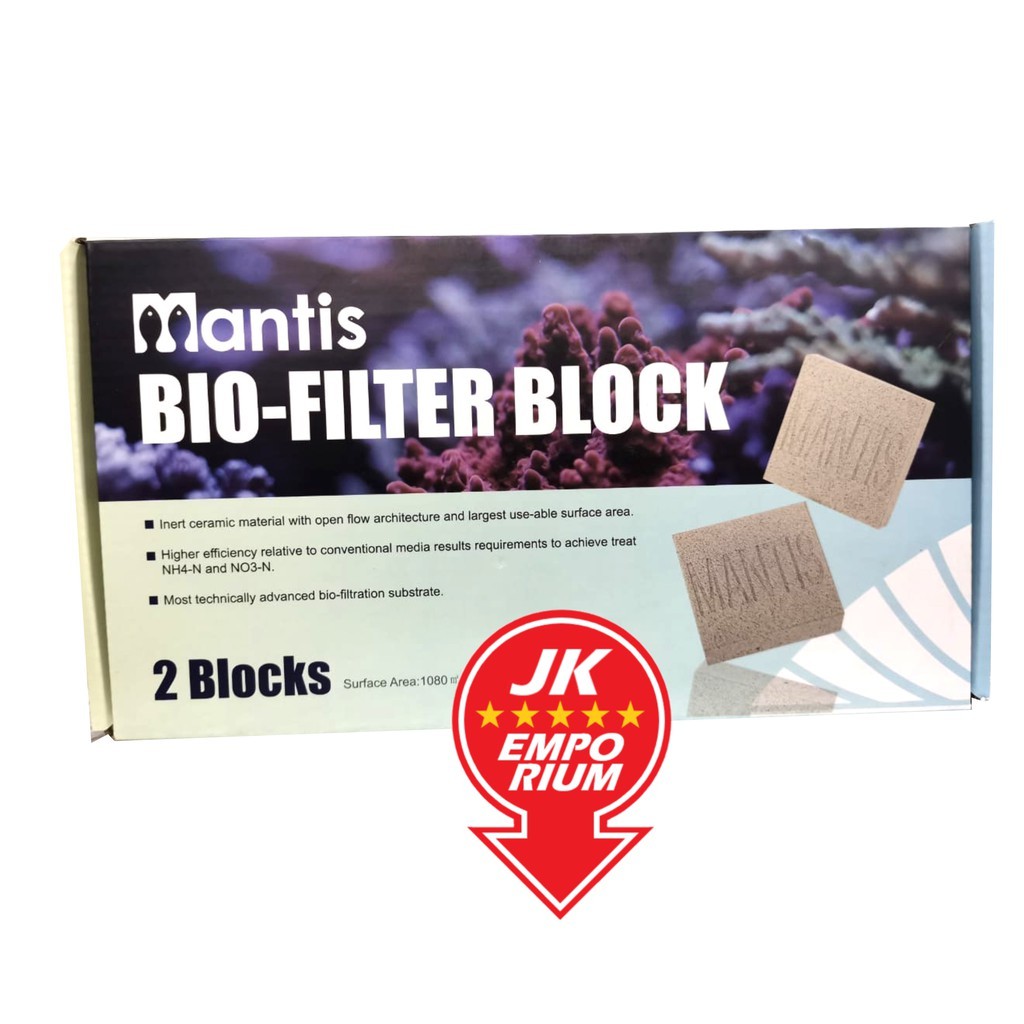 Mantis Bio Filter Block Bio Media Freshwater Marine 2 blocks Biological ...