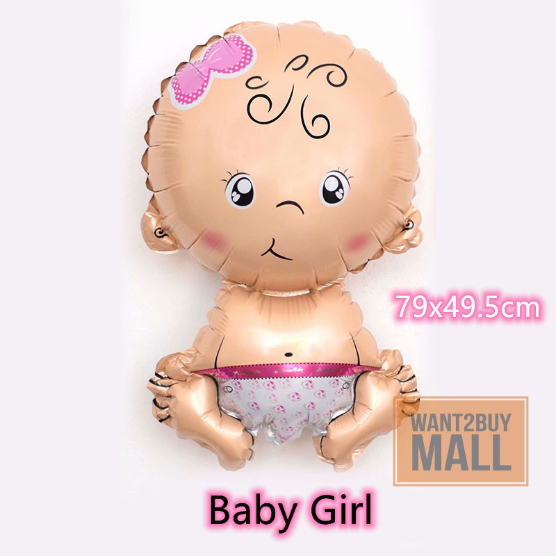 🇲🇾 🏆 18 Inch Baby Boy Girl Shower 1st Birthday Fullmoon New Born Mini ...