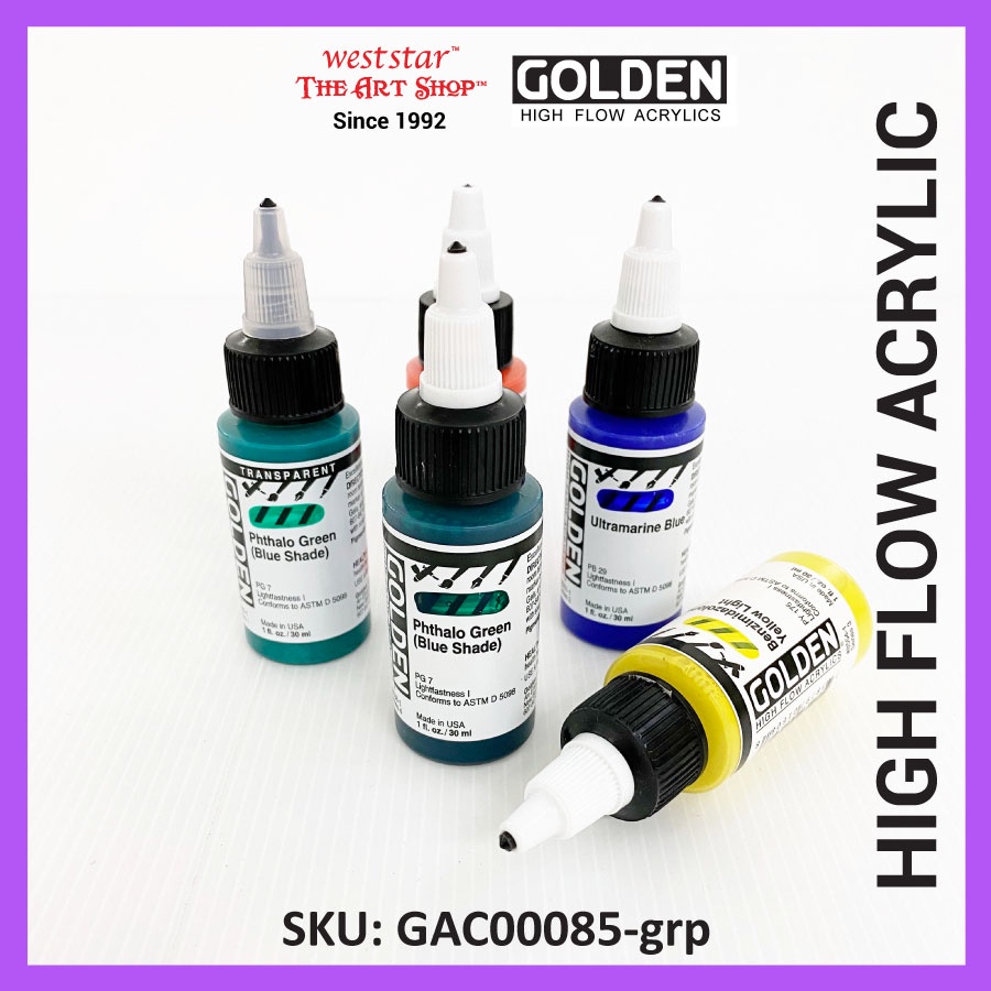 Golden High Flow Acrylic Color 30ml [Weststar The Art Shop] | Shopee ...