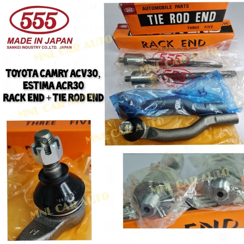 ORIGINAL JAPAN 555 TOYOTA CAMRY ACV30,ESTIMA ACR30 RACK END + TIE ROD ...