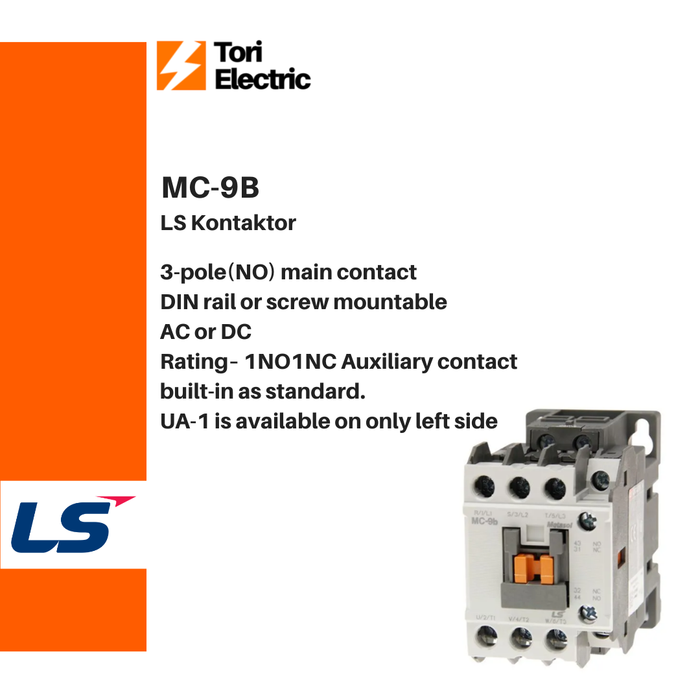 Lsis Metasol MC-9B 220v AC Contact 3 Polar NO NC SNI 100% Original ...