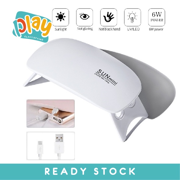 PlayClay Ready Stock UV Light Machine Mini Nail LED Lamp Nail Dryer UV ...