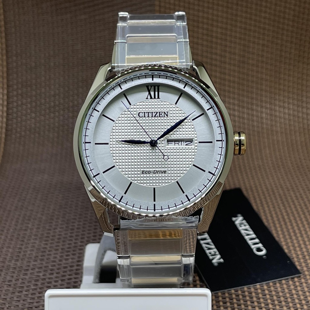Citizen Eco Drive AW0084-81A Two-Tone Stainless Steel Band White Dial ...