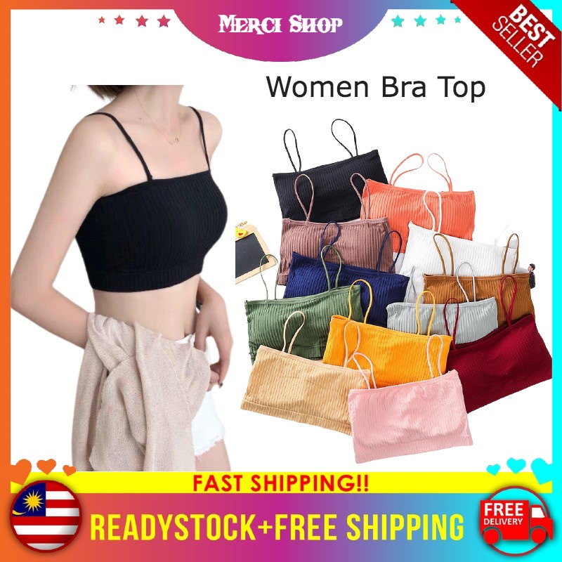 MS Korean Style Women Cotton Tube Top Bra Top Ladies Thread Bra Comfort ...