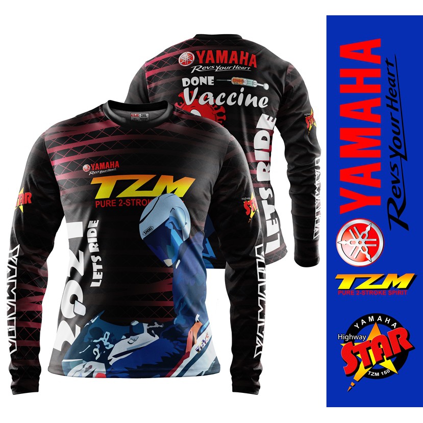🇲🇾 MADE IN MALAYSIA - BAJU MOTOR l BAJU TZM l JERSEY YAMAHA TZM150 (DONE VACCINE) | Shopee Malaysia