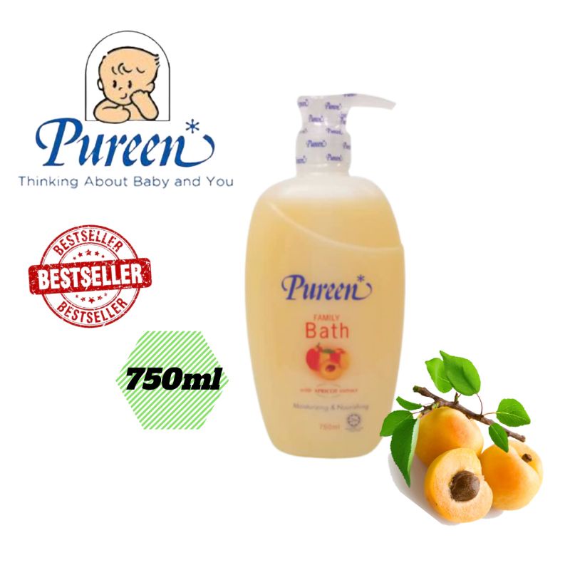 [ Ready Stock ] PUREEN Family Bath Apricot ( 750ml ) | Shopee Malaysia