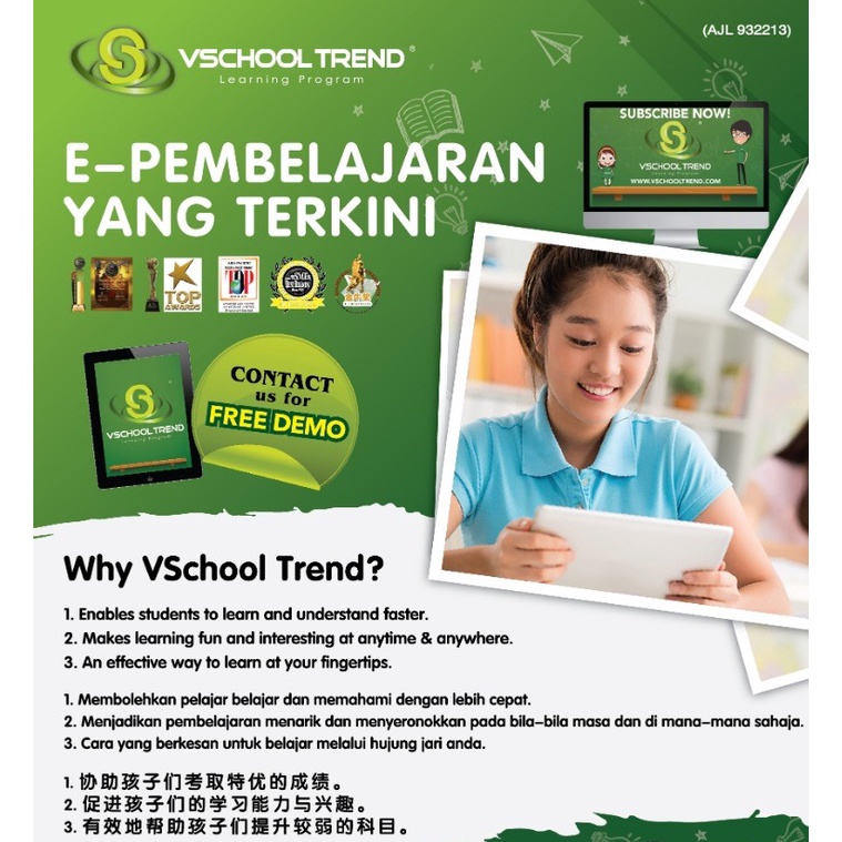 VSchool Trend Online Learning Program (Preschool/SK/SJKC/SMK syllabus) | Shopee Malaysia