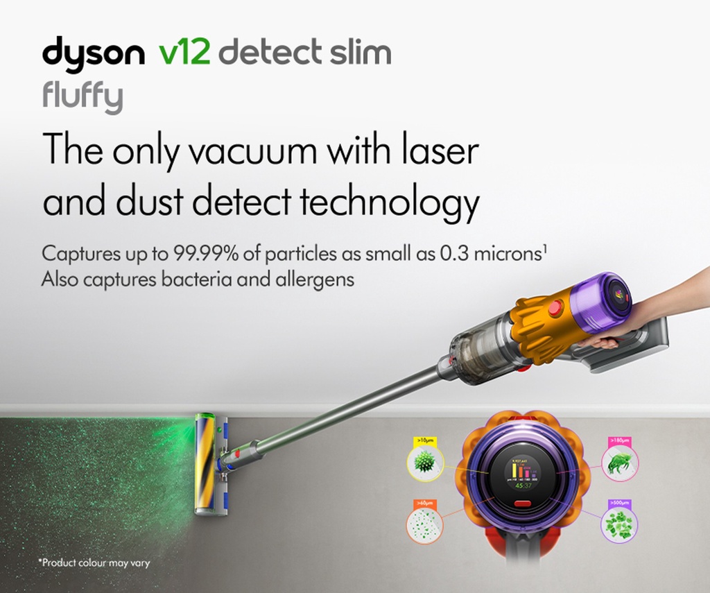 Dyson V12 Detect Slim Fluffy Cordless Vacuum Cleaneroo | HEPA ...