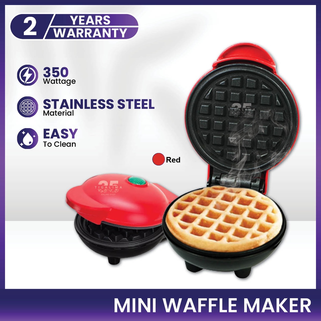 Mini Waffle Maker 350W Egg Cake Mini Waffle Machine Egg Cake Pan Waffle ...
