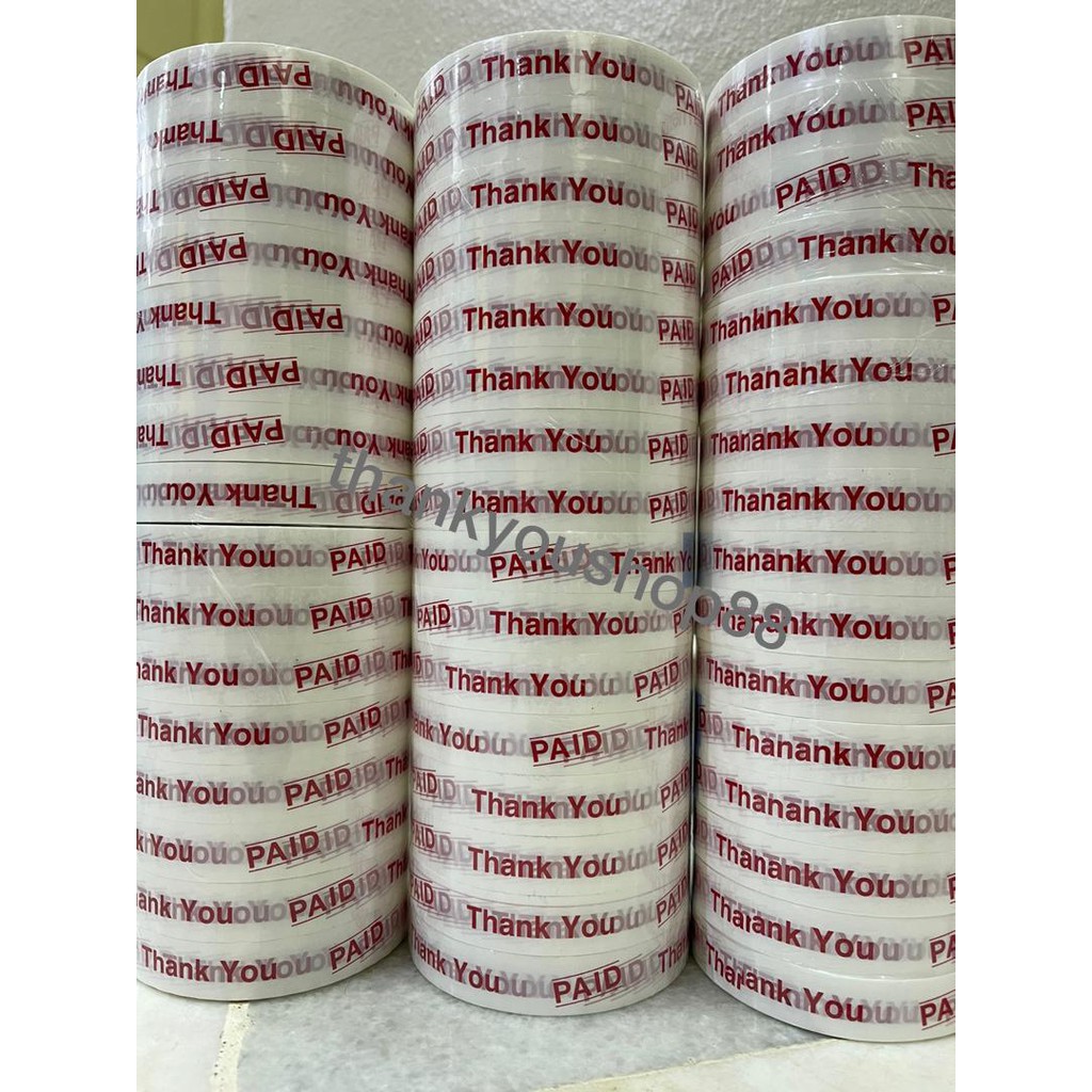PAID Thank You TAPE / THANK YOU PAID OPP TAPE / 18mm 50Y | Shopee Malaysia