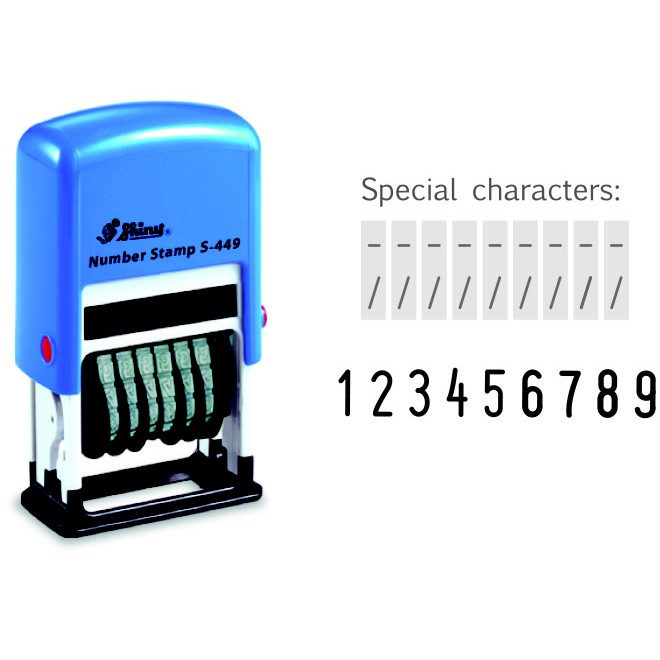 SHINY S-449 NUMBER STAMP/9 BANDS NUMBER STAMP/9 BAND/SELF INKING STAMP ...