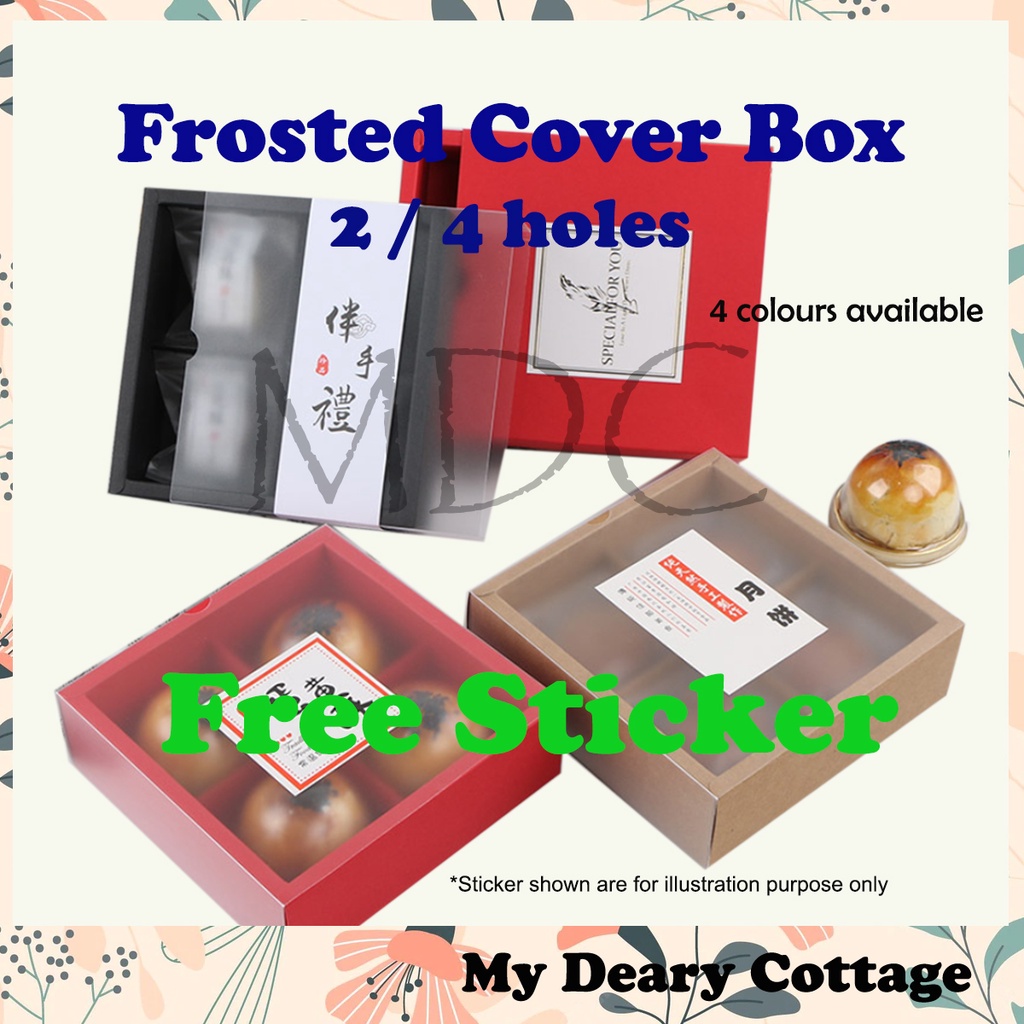 Frosted Cover Drawer Box Mooncake Box Food Packaging Gift Box 2 hole 4 ...