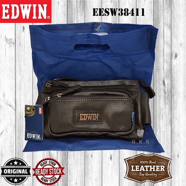 [ EDWIN ] MEN'S GENUINE LEATHER SLING BAG / MEN'S CASUAL SLING BAG ...