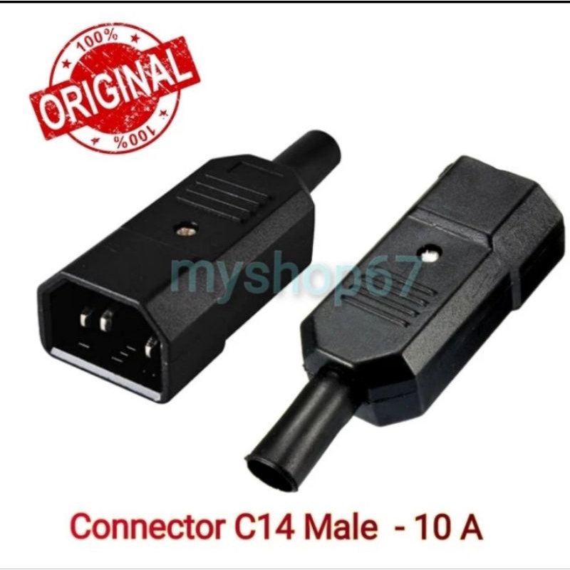 C14 Male Connector - 10 Ampere (14 Male Socket) | Shopee Malaysia
