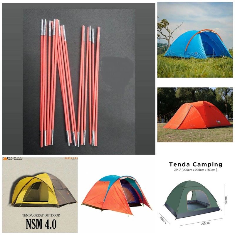 TENDA 1 set lonjor Long Frame Tent Mountain Tent camping Tent hiking ...