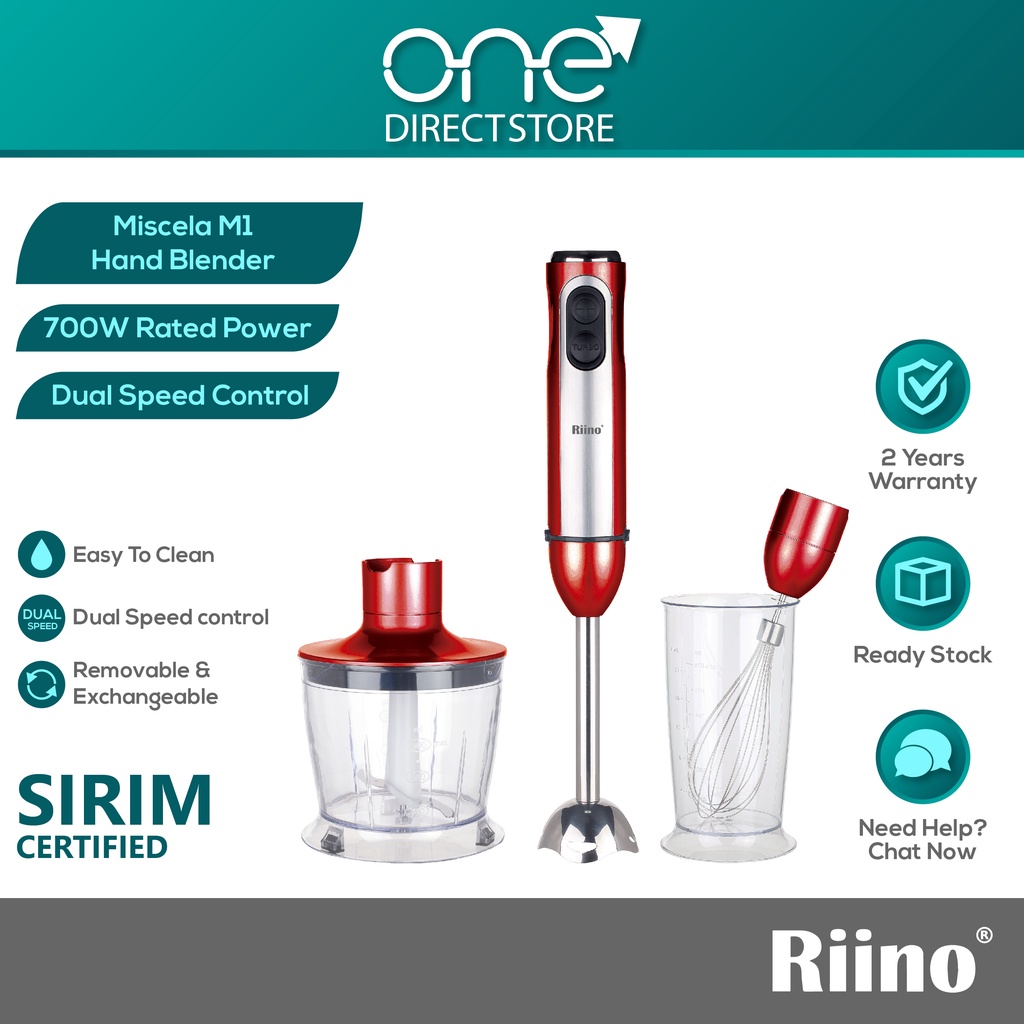 RIINO HB818 Miscela M1 Hand Blender With Food Processor 700W | Shopee ...