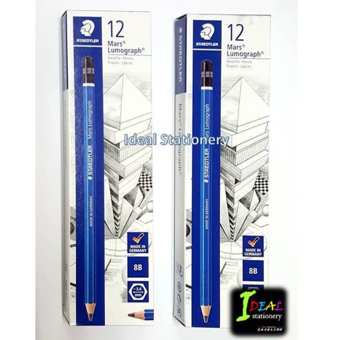 Staedtler Pencil Mars Lumograph 12pcs (F-9B) | Shopee Malaysia