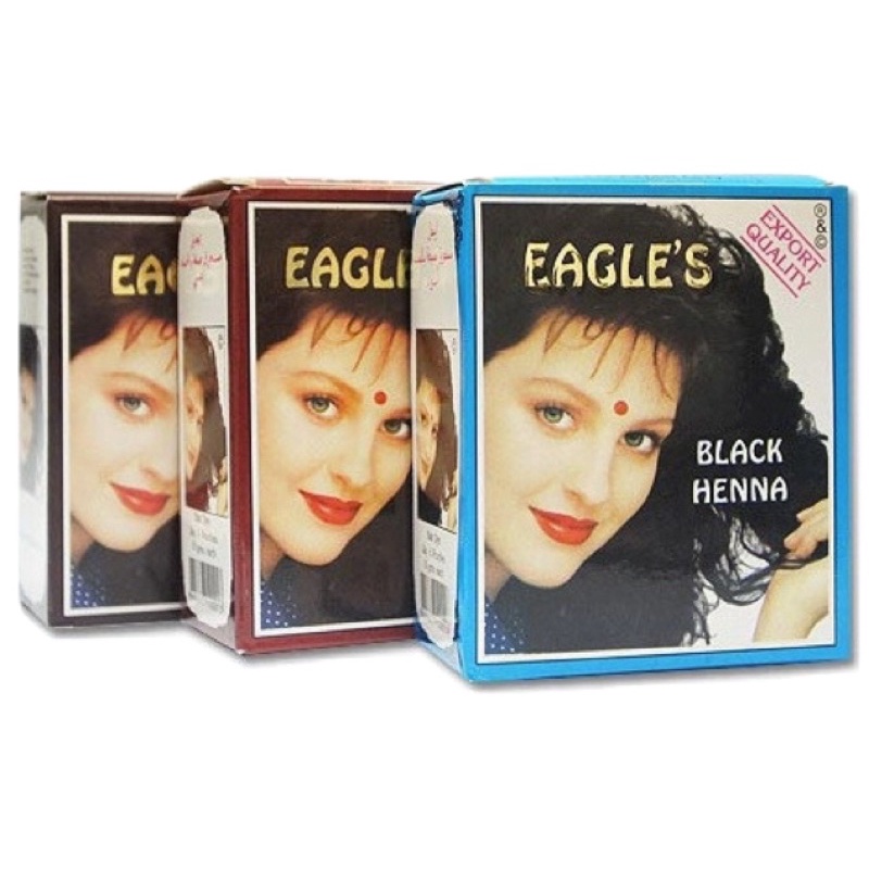 EAGLES HENNA RAMBUT/EAGLES BLACK/BROWN HENNA HAIR DYE COLOUR (6in a box ...