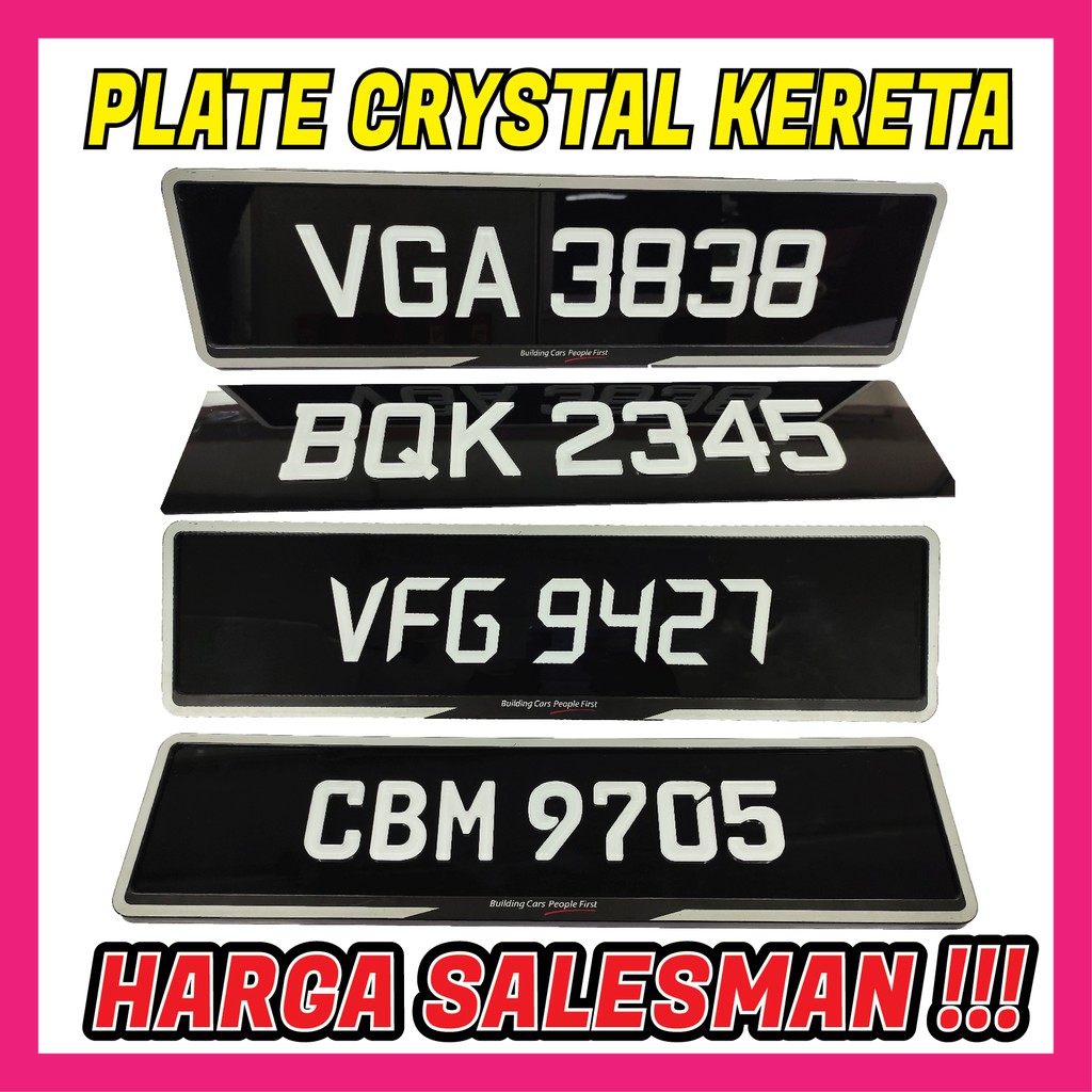 [2025 NEW YEAR PROMOTION] Nombor Plate Crystal Kereta | Shopee Malaysia