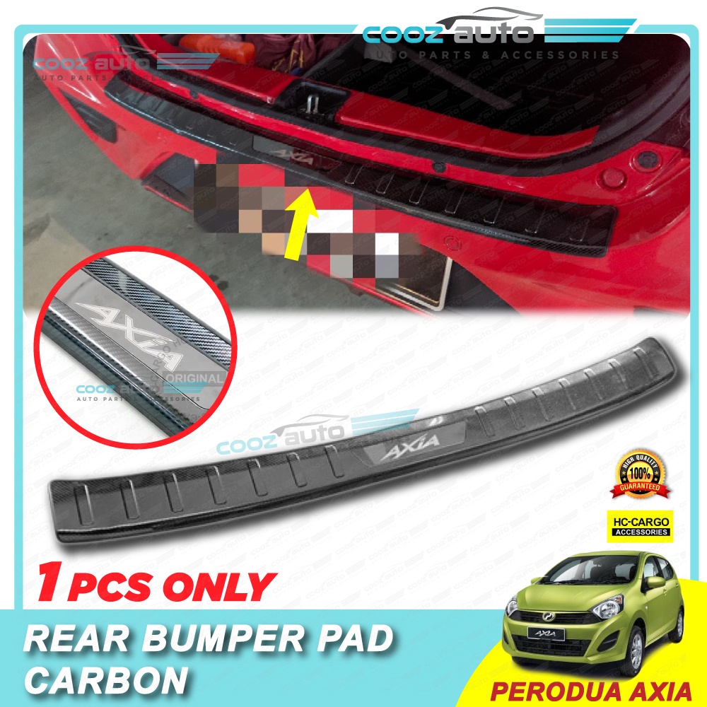 Perodua Axia ABS Rear Bumper Guards Trunk Protector Carbon Black ...