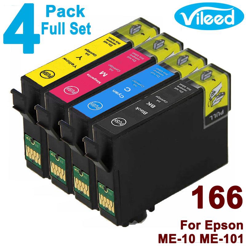 Vileed 4 Pack Epson 166 T1661 T1662 T1663 T1664 Premium Compatible ...