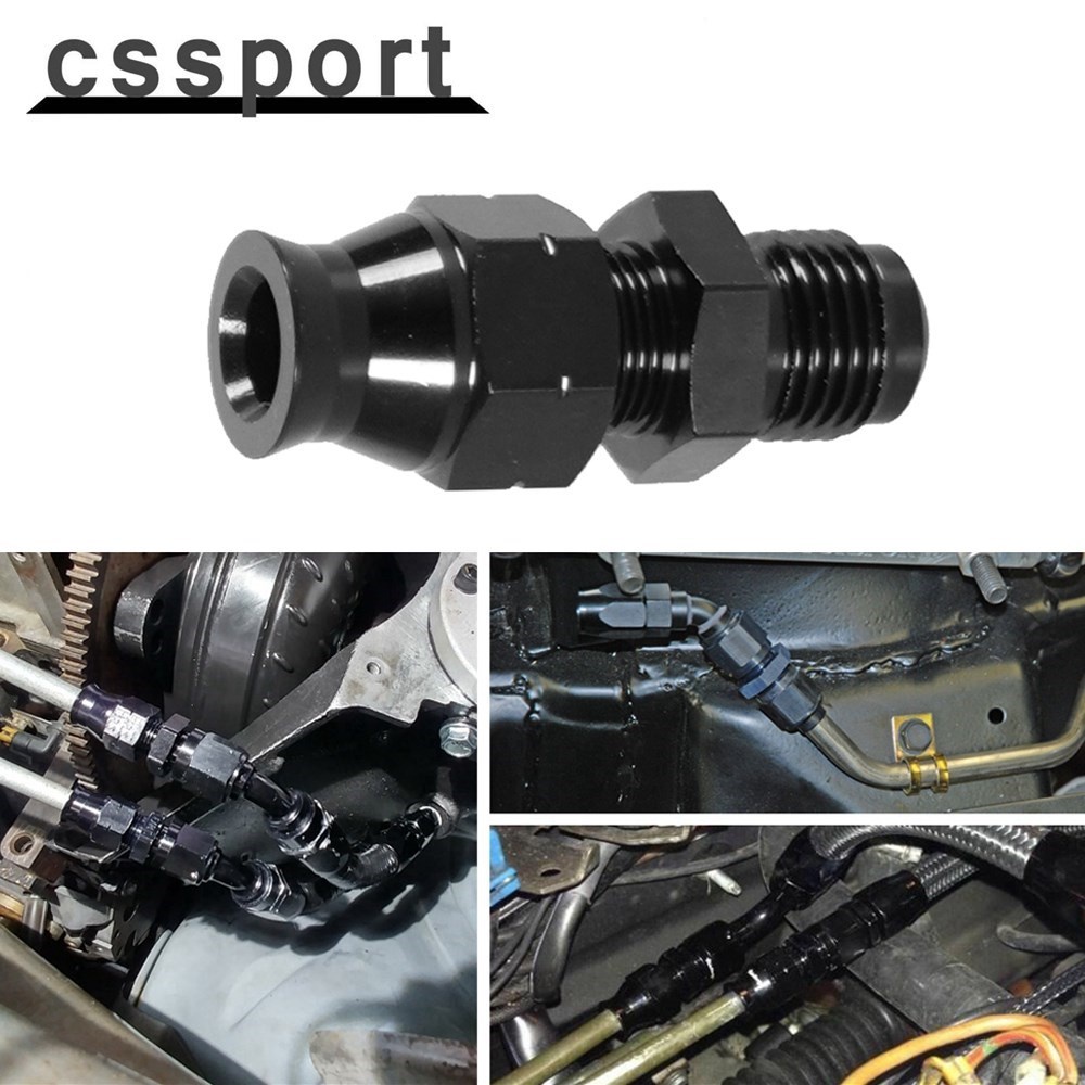 Black AN6 Fuel Hardline Tube Fitting Connector Adapter Male Flare to 3/ ...