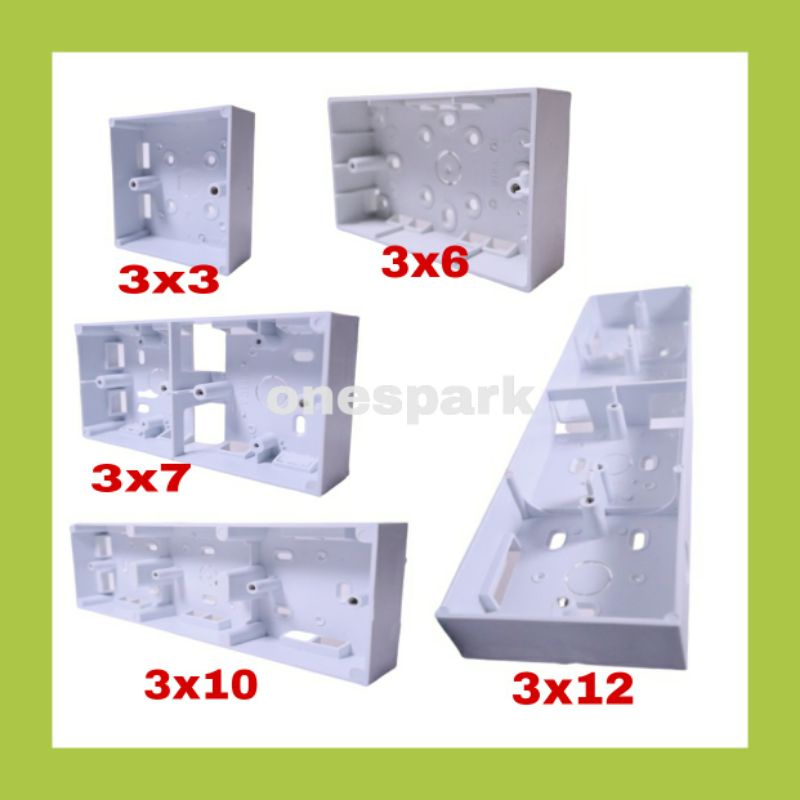 PVC FITTING Nut Box Surface Type BOX / Electrical Box / Base 3x3 / 3X7 ...