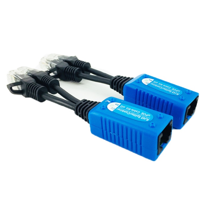 IP CCTV Poe Splitter and Network Multiplexer 1pair RJ45 splitter ...