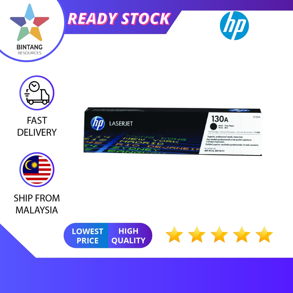 [ORIGINAL] HP 130A Black Original LaserJet Toner Cartridge (CF350A ...
