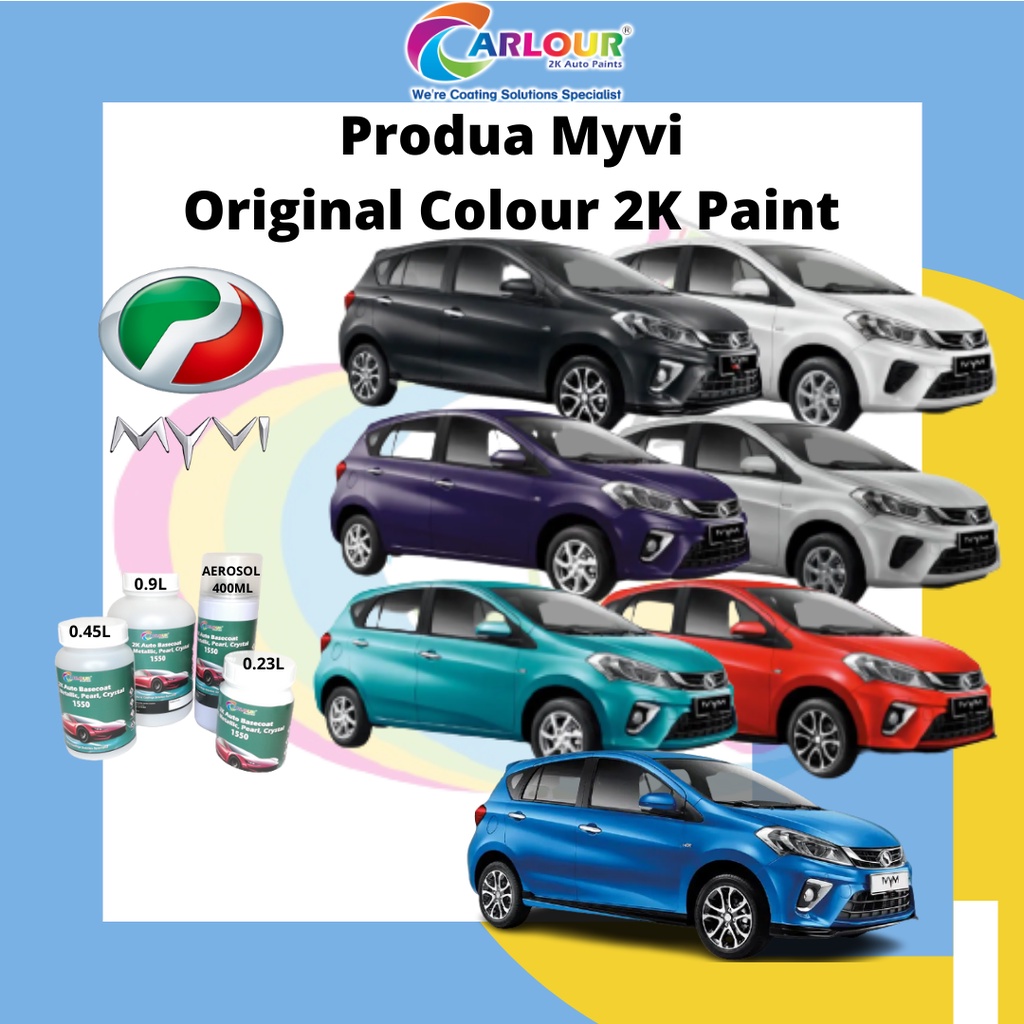 Perodua Myvi Latest Model Original Color 2K Paint Basecoat Solid ...