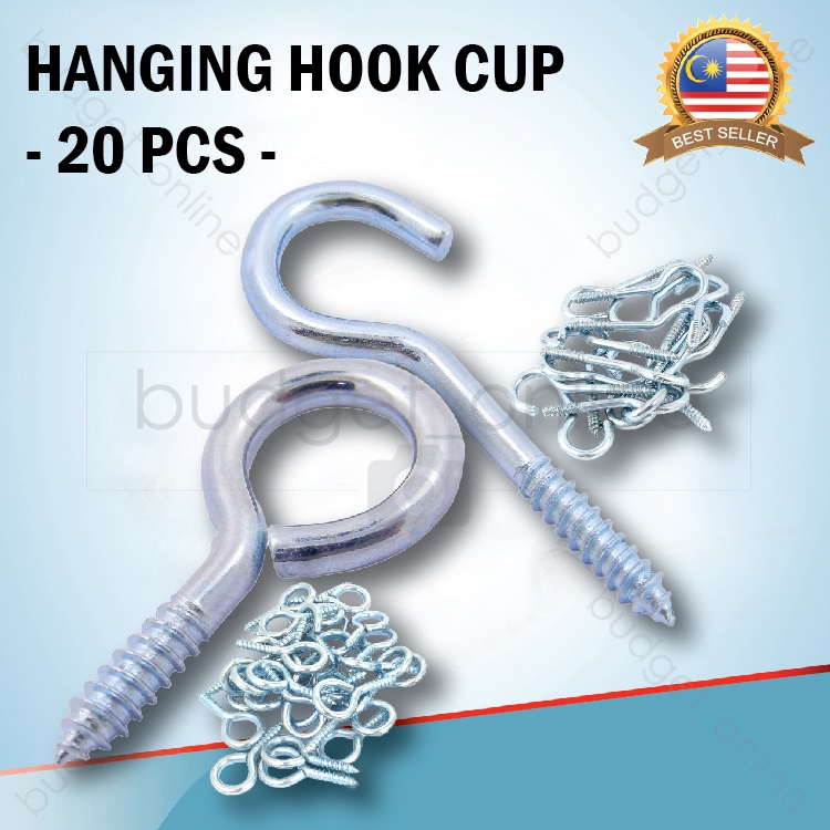 Small Metal Ring Hanging Hooks Frame Eye Cup Self Tapping Screws DIY ...