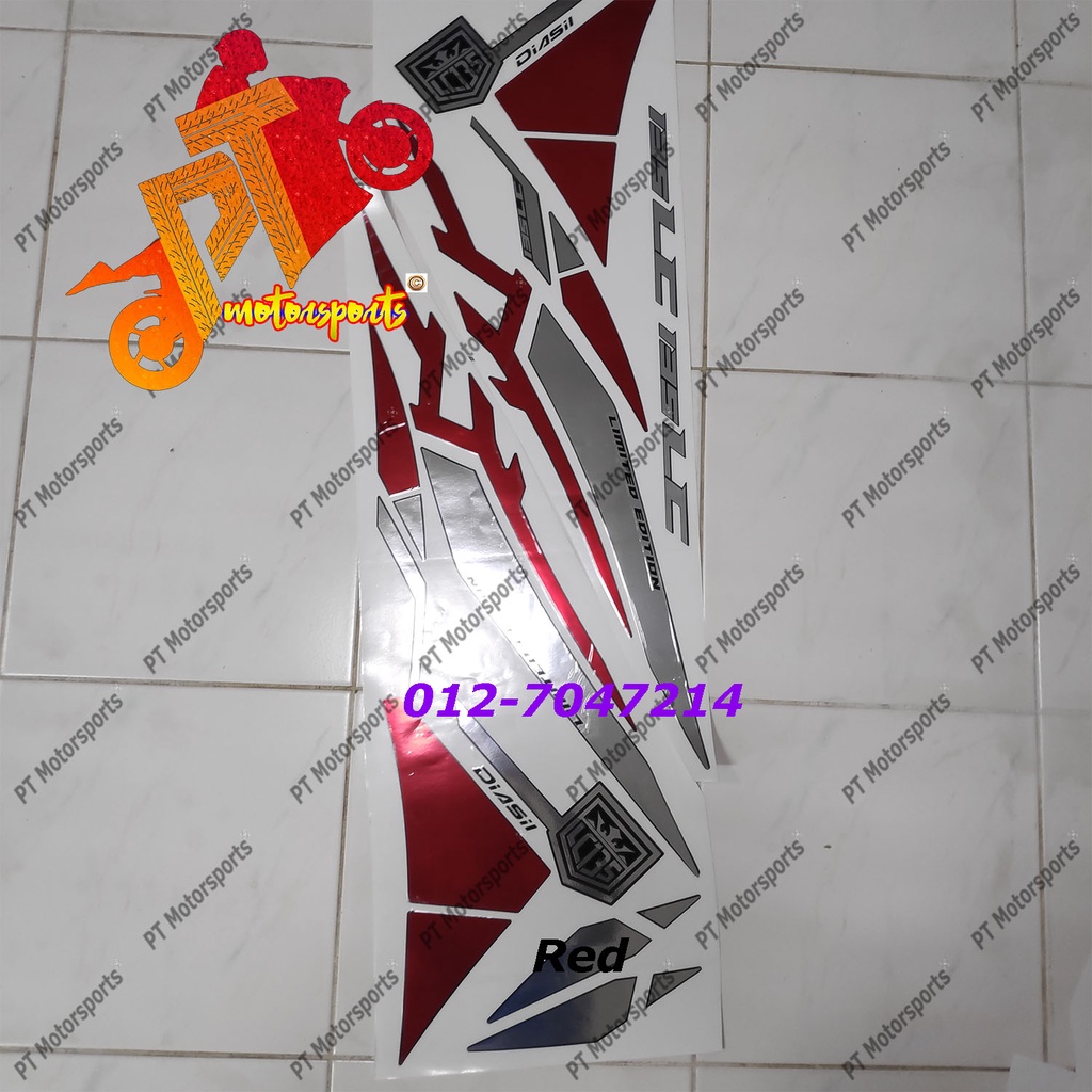Yamaha LC 135 New Cover Set Nardo Grey Sticker Chrome Gold Red Sky Blue ...