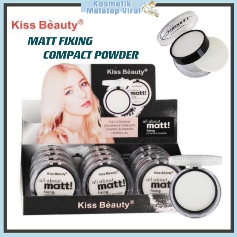 KISS BEAUTY Matt Fixing Compact Powder | Shopee Malaysia
