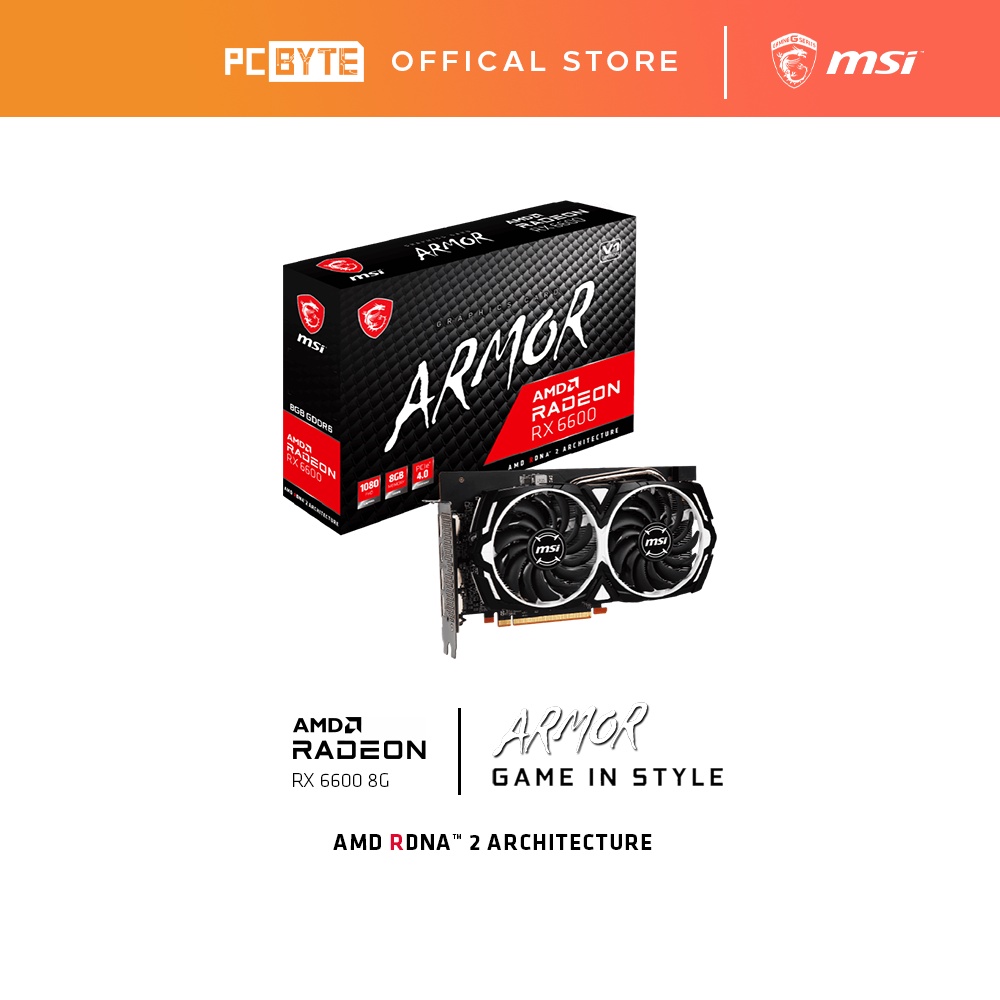 MSI AMD Radeon RX 6600 ARMOR V1 8GB GDDR6 Graphic Card | Shopee Malaysia