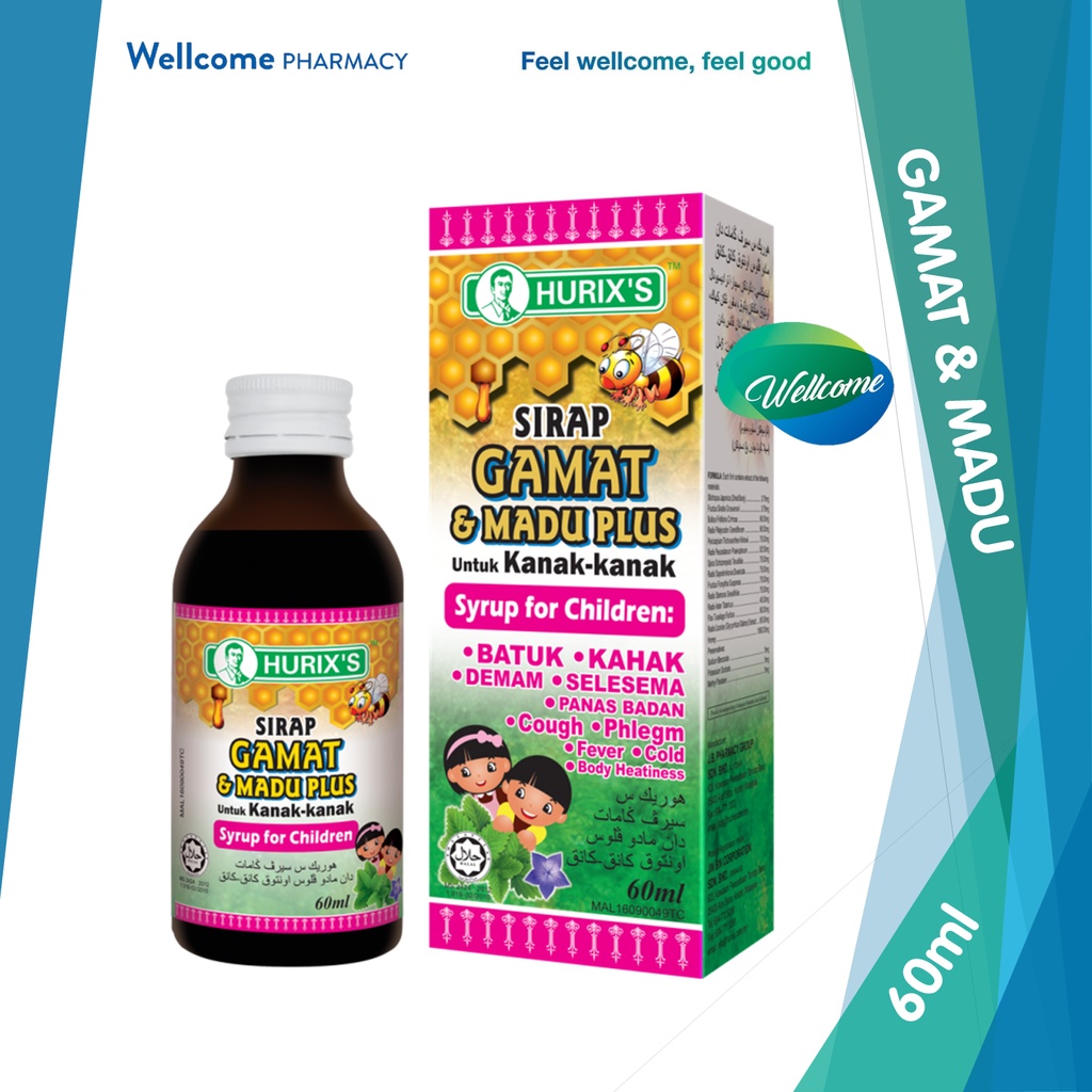 Hurix's Gamat & Madu Plus Syrup For Children - 60ml | Shopee Malaysia