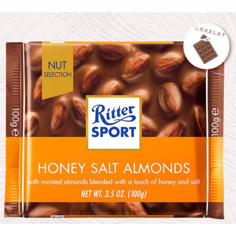 Cokelat Honey Salt Almond 100g | Shopee Malaysia