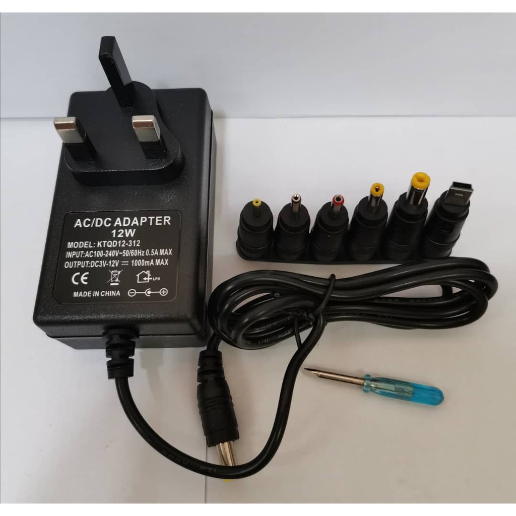 POWER ADAPTER AC TO DC MULTIPLE OUTPUT POWER ADAPTER 3V 4.5V 5V 6V 7.5V ...